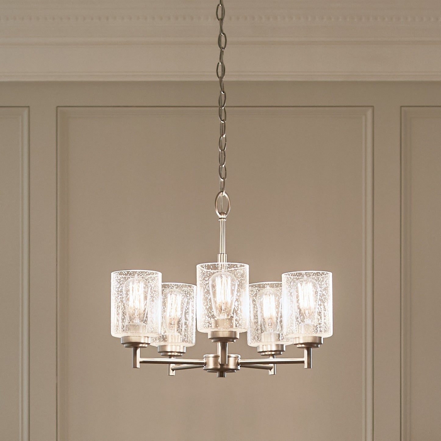Kichler Winslow 5-Light Brushed Nickel Modern/Contemporary Chandelier ...