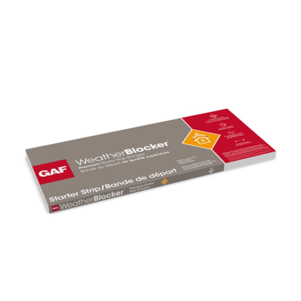 GAF WeatherBlocker Premium Black Starter Roof Shingles, 100 Linear Ft ...