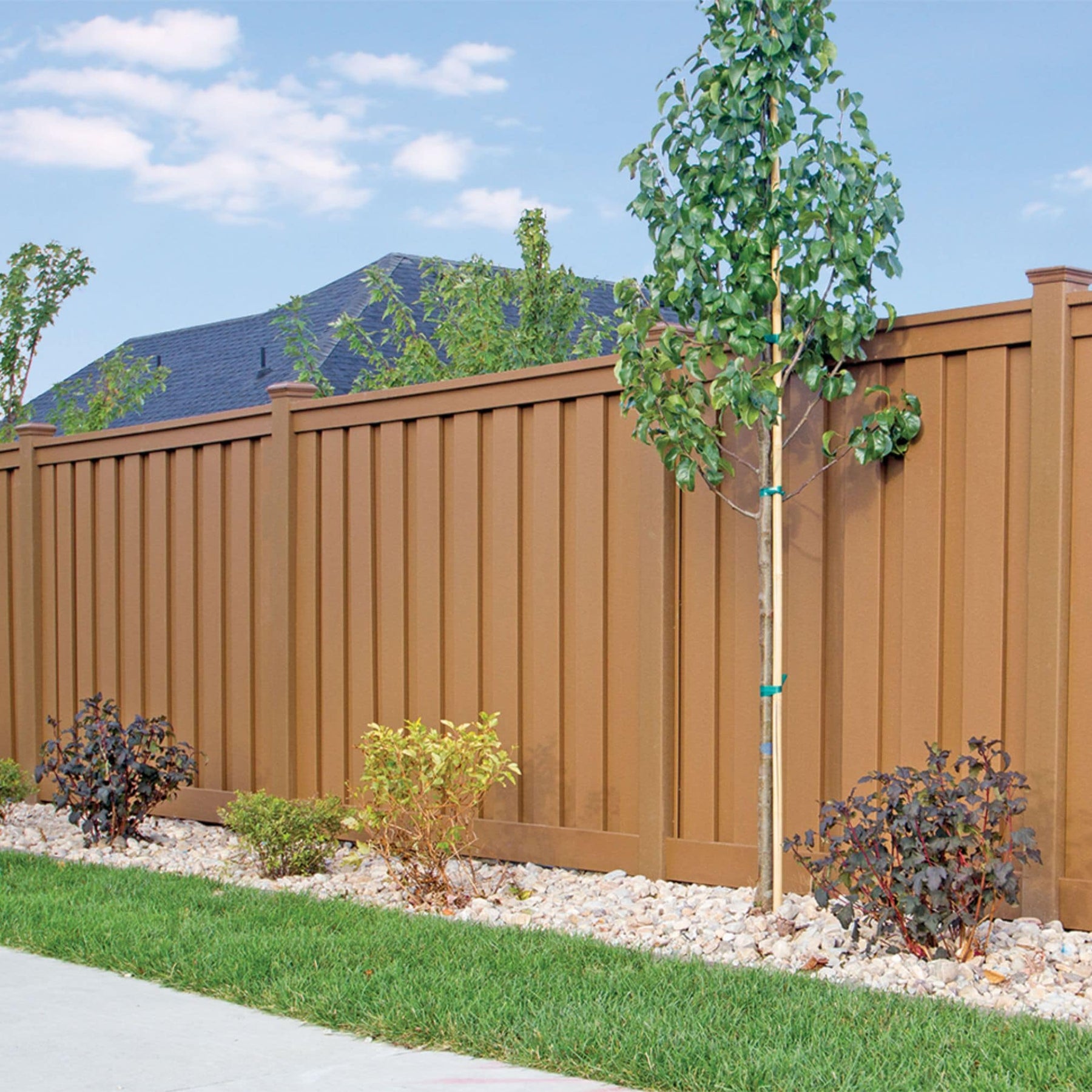 Trex Fencing 8-ft H x 8-ft W 3-Pack Saddle Board-on-board Privacy Comp ...
