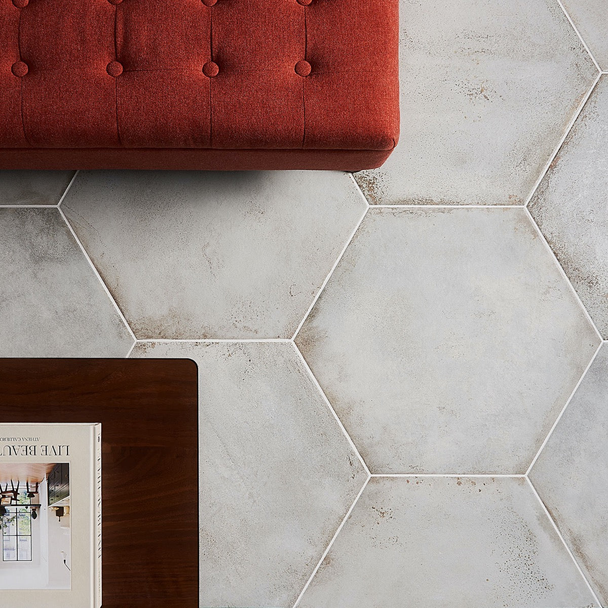 Angela Harris Flatiron White 20" Hexagon Matte Porcelain Tile – Super Arbor
