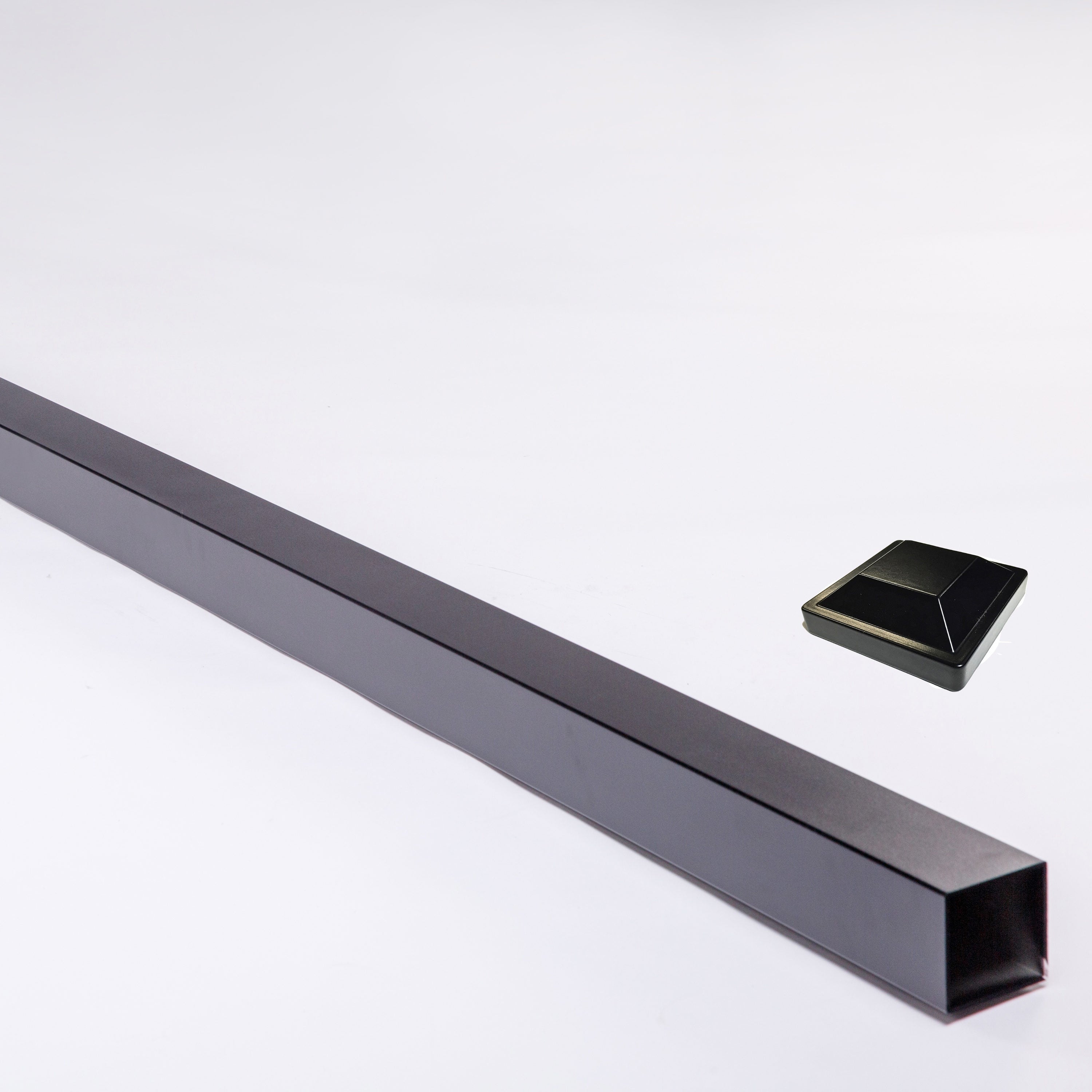 Slipfence Post Kit 9-ft H x 3-in W Black Aluminum No Dig Privacy Fence ...