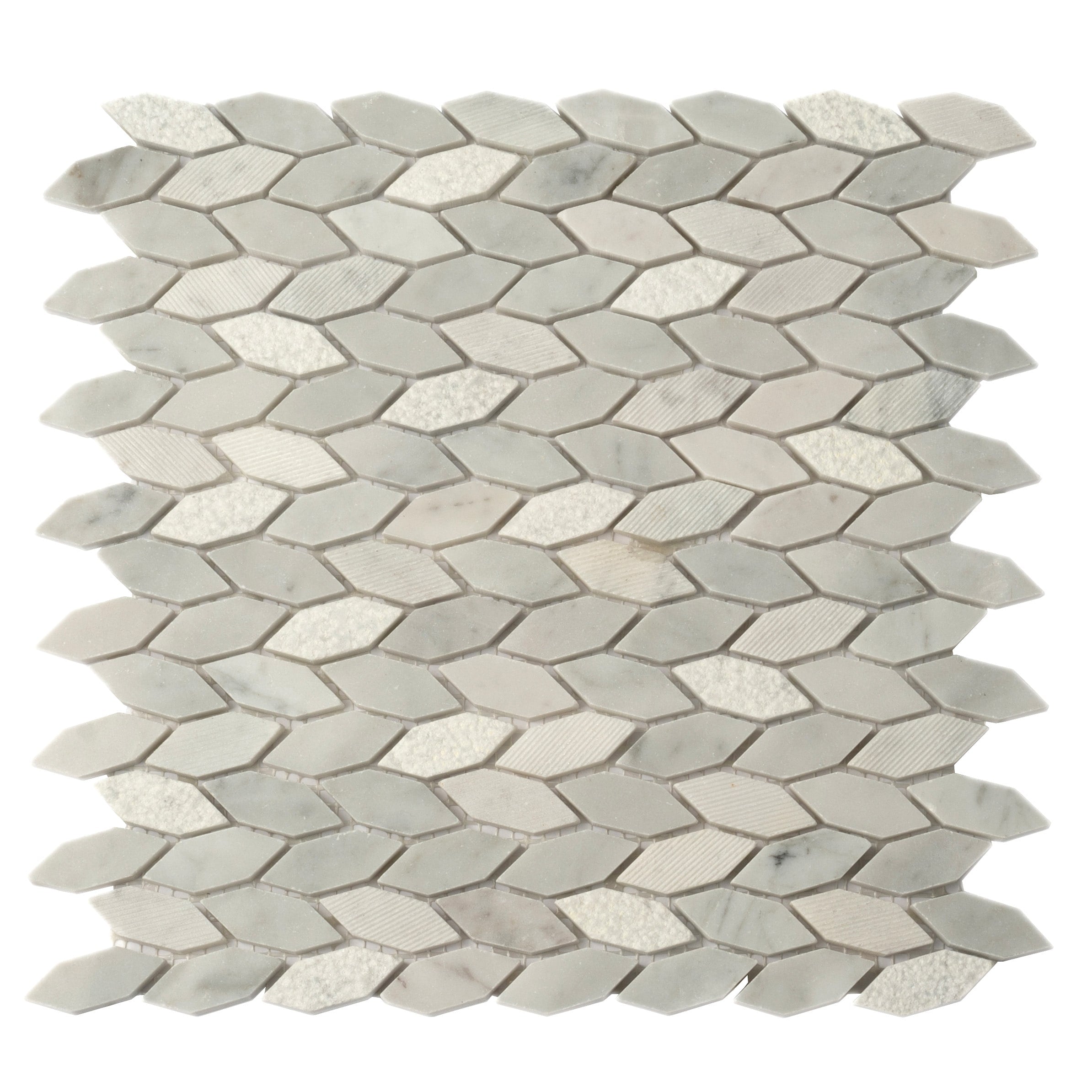 Apollo Tile (Sample) Sparta White 4-in x 4-in Polished Marble Patterne ...