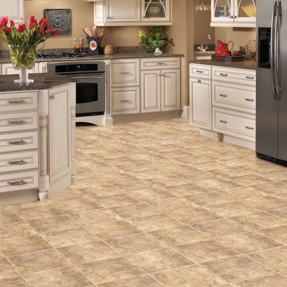 Congoleum AirStep Plus Starlight 12-ft W Cut-to-Length Moonglow Stone ...