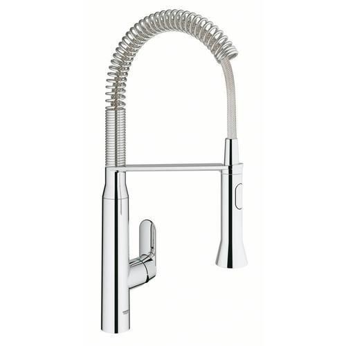 GROHE K7 Chrome 1-Handle Deck-Mount Pre-rinse Touchless Kitchen Faucet ...
