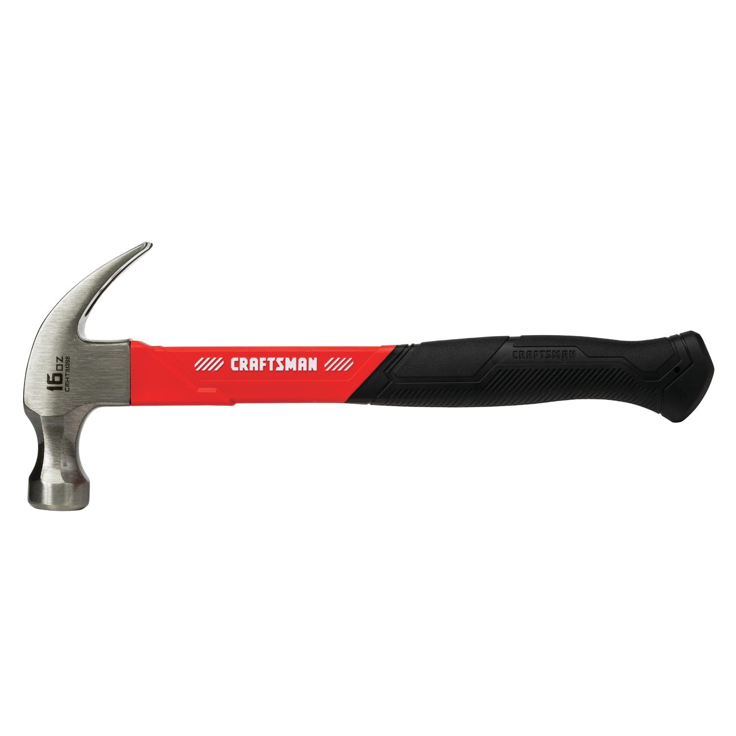 Craftsman 16 oz Smooth Face General Purpose Claw Hammer with Fiberglas ...