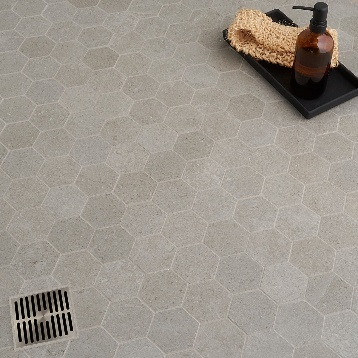 New Rock Fumo Light Gray 3" Hexagon Matte Porcelain Mosaic Tile – Super ...