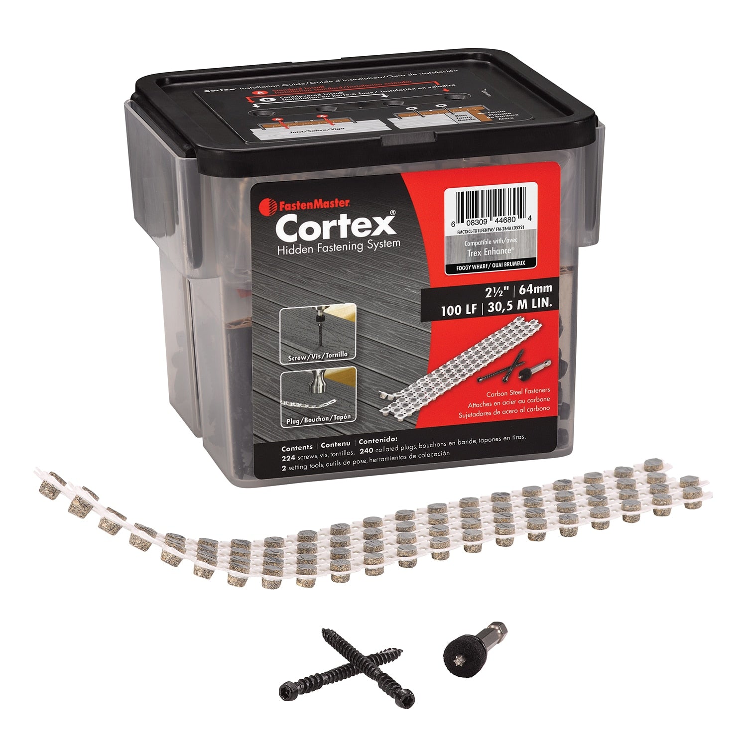 FastenMaster Cortex for Trex Enhance Decking 2.5-in Foggy Wharf Hidden ...