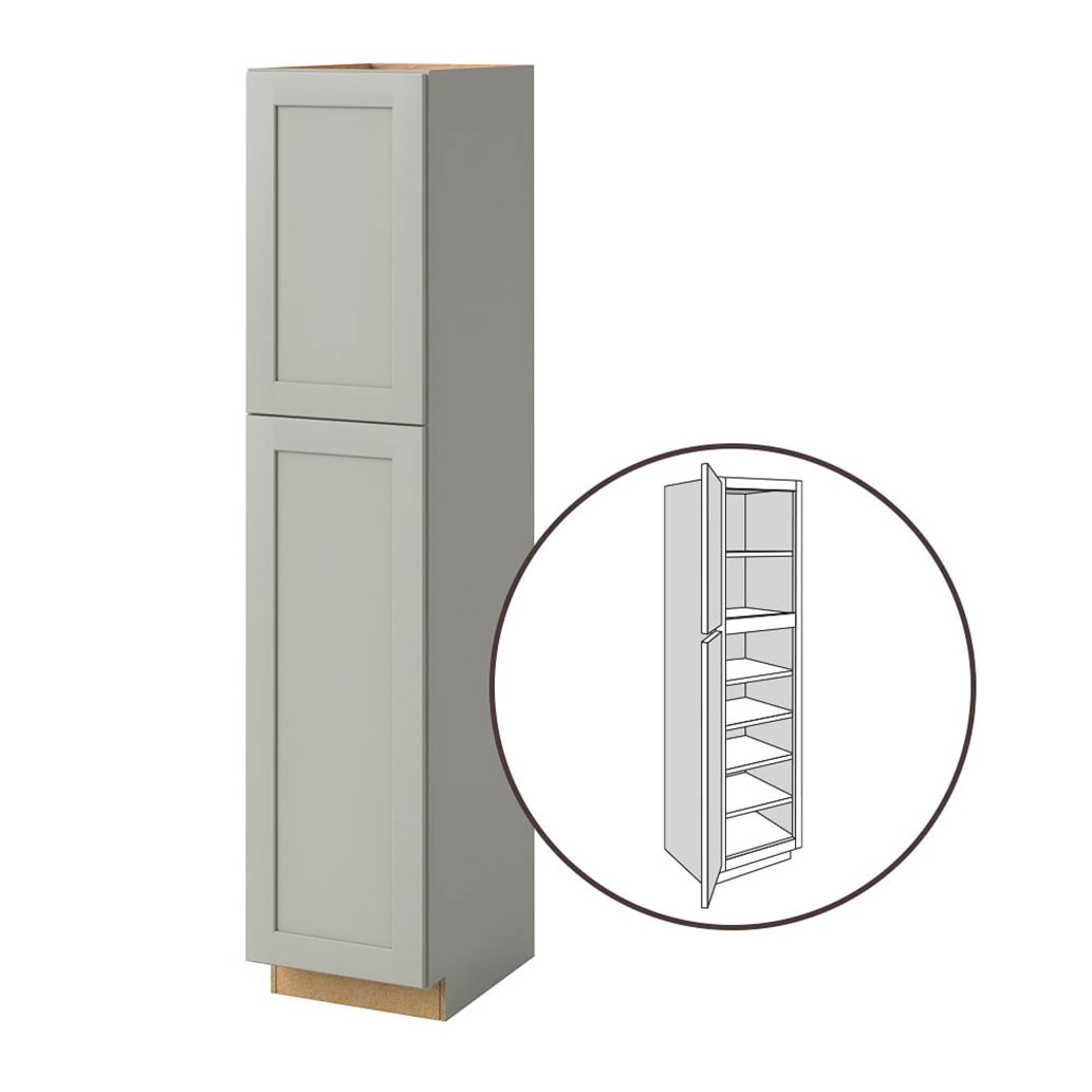 allen + roth Stonewall 18-in W x 90-in H x 24-in D Stone Pantry Fully ...