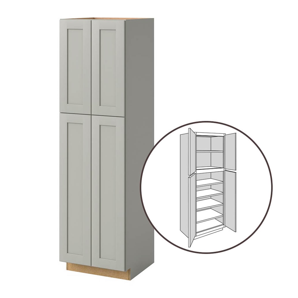 allen + roth Stonewall 24-in W x 84-in H x 24-in D Stone Pantry Fully ...