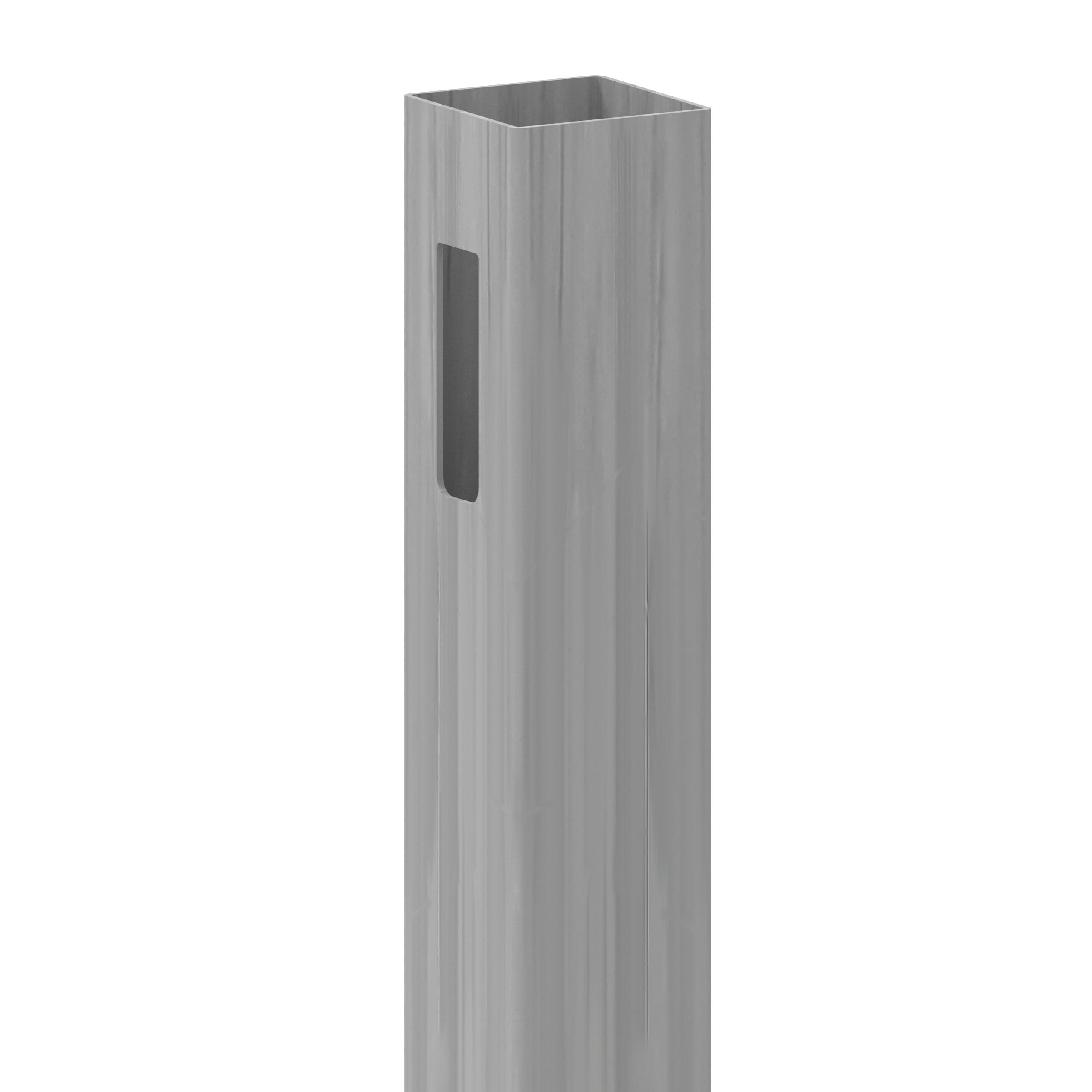 Freedom Hampton 12-ft H x 5-in W Woodgrain Gray Vinyl End Fence Post ...