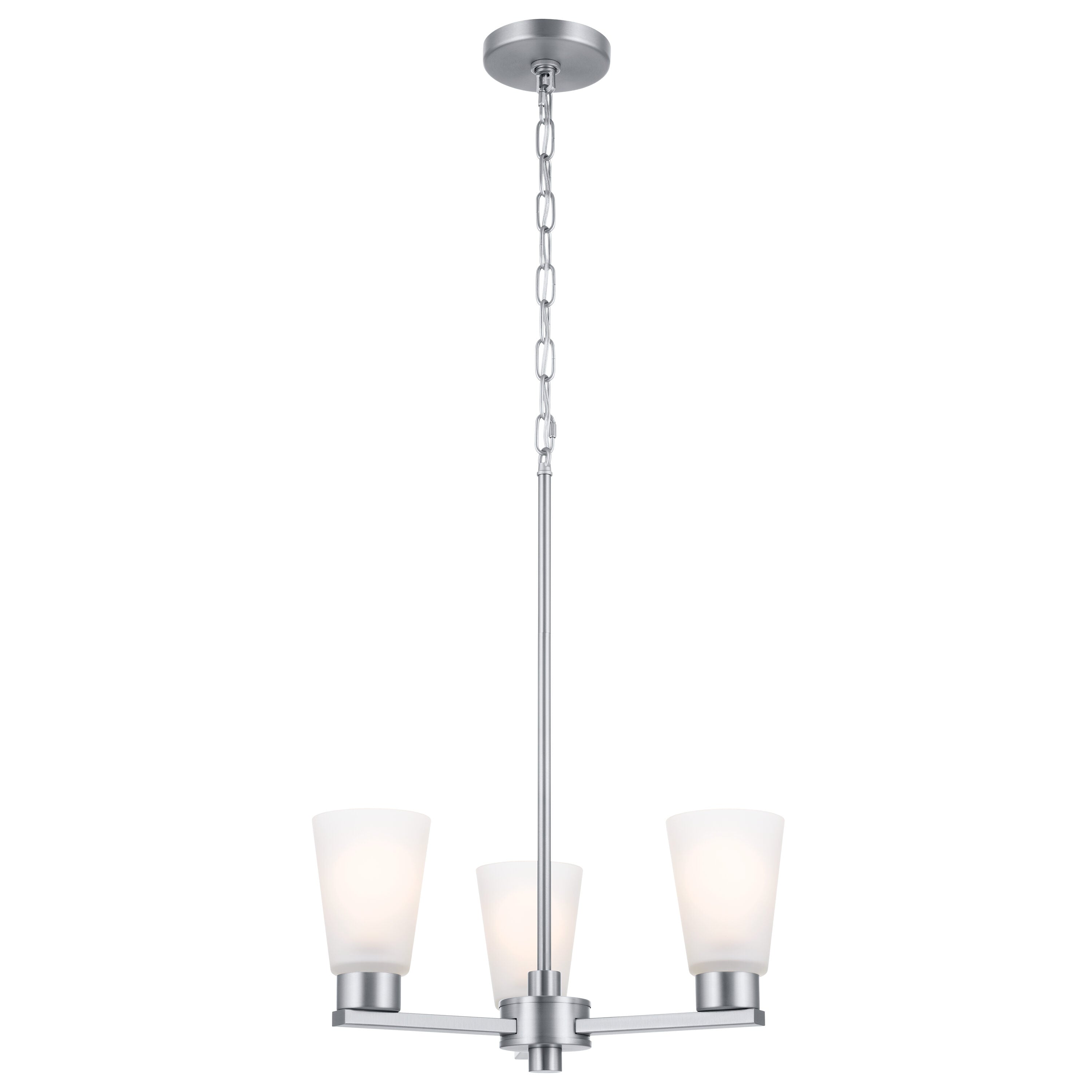 Kichler Stamos 3-Light Brushed Nickel Transitional Chandelier – Super Arbor