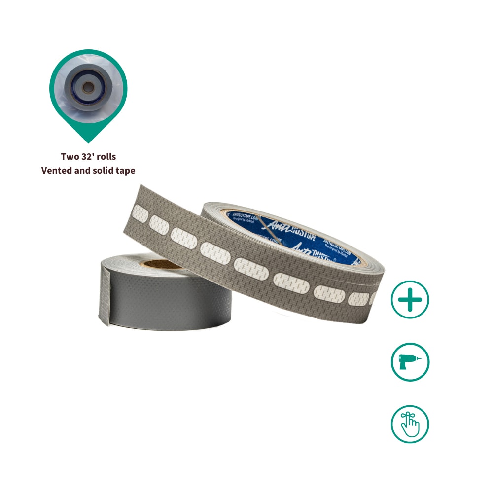 Tuftex Multi-Wall 6mm AntiDust Roof Seam Tape, Two 32-ft Rolls (Vented ...