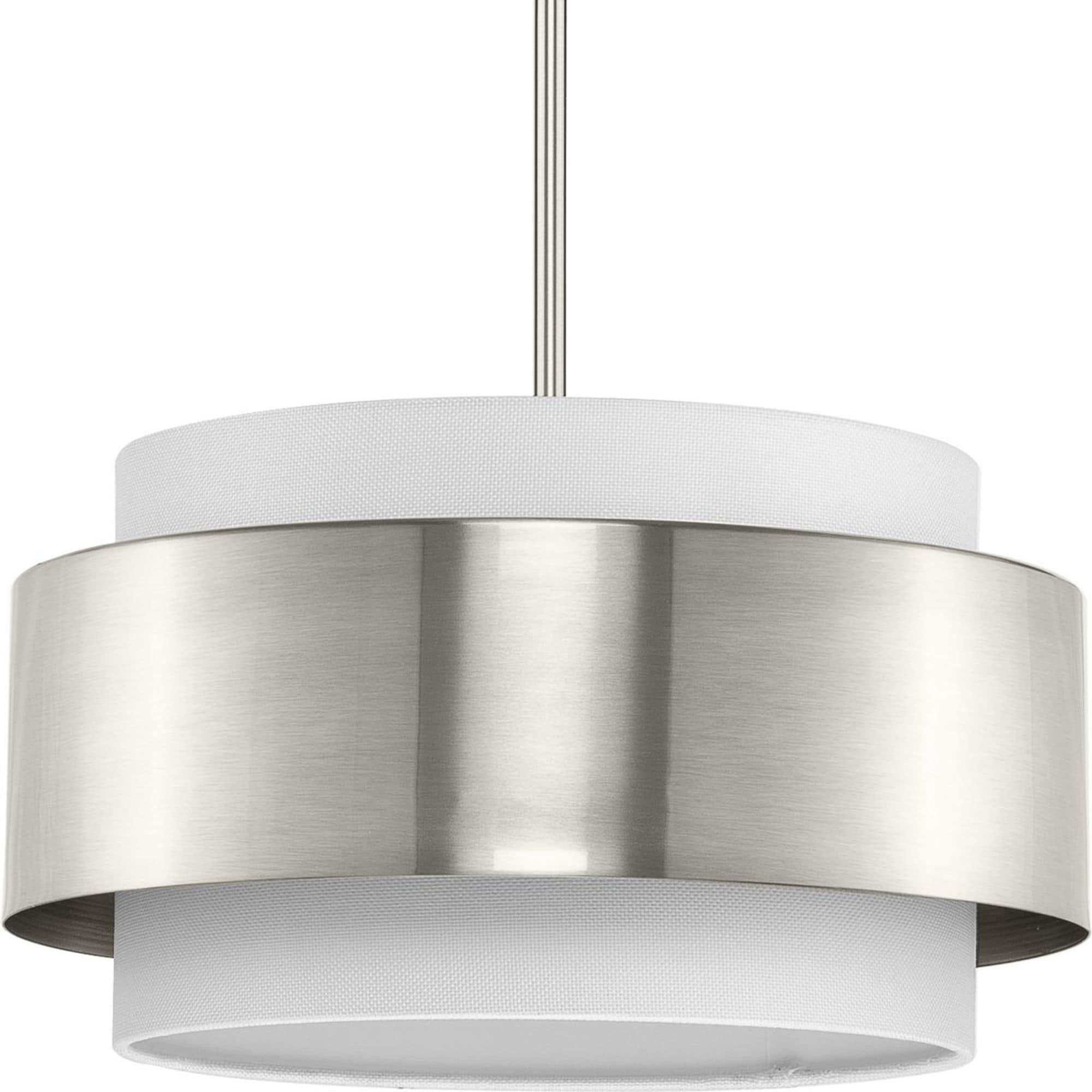 Progress Lighting Silva 3-Light Brushed Nickel Modern/Contemporary Dru ...