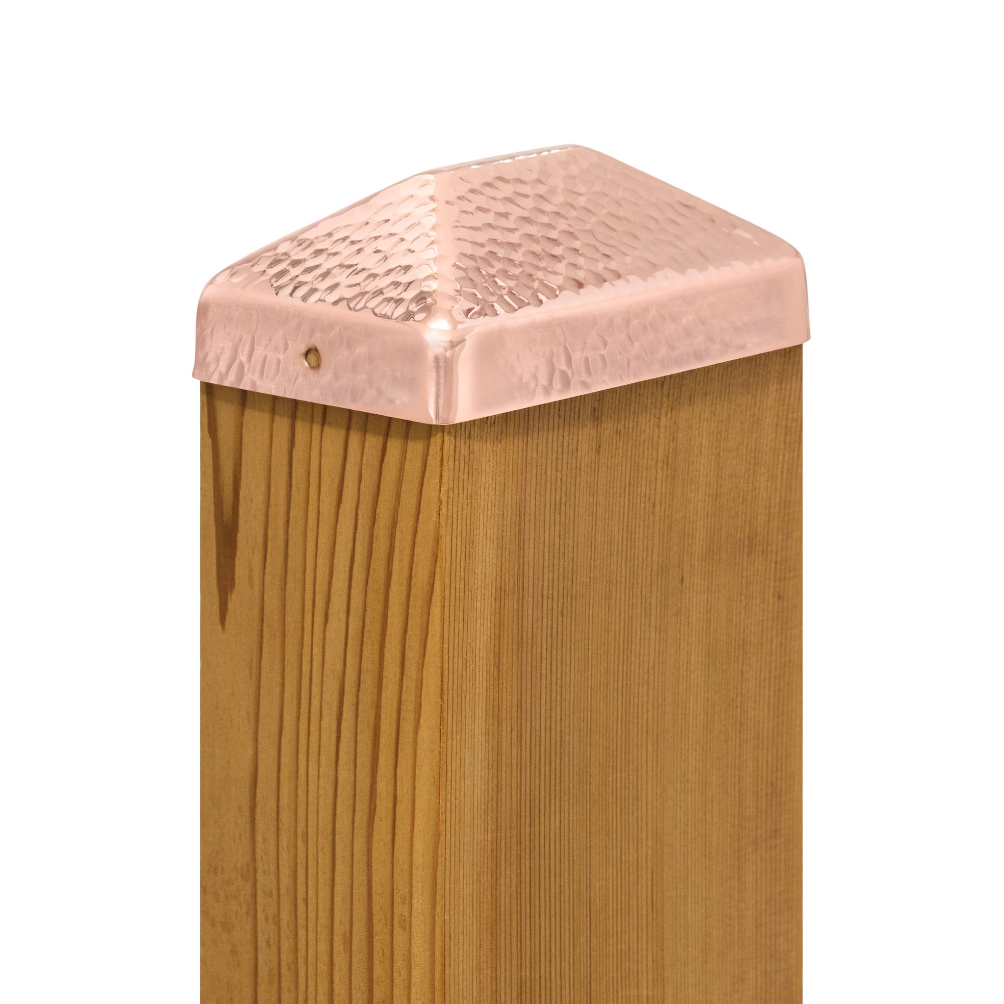 PERMAKAP 4-in x 6-in Pyramid Solid Polished Copper Deck Post Cap ...