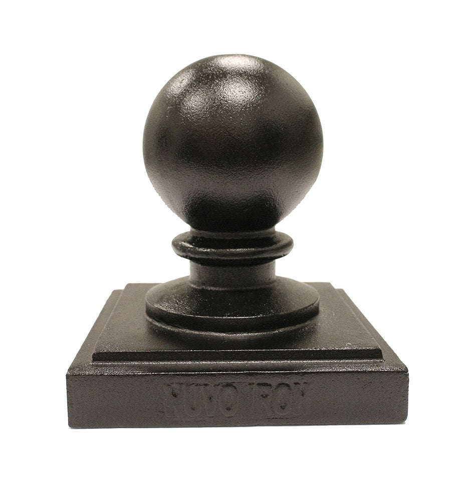 Nuvo Iron 6-in x 6-in Black Aluminum Deck Post Cap – Super Arbor