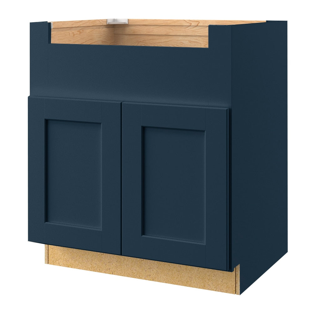 allen + roth Port 36-in W x 34.5-in H x 24-in D Navy Apron Front Sink ...