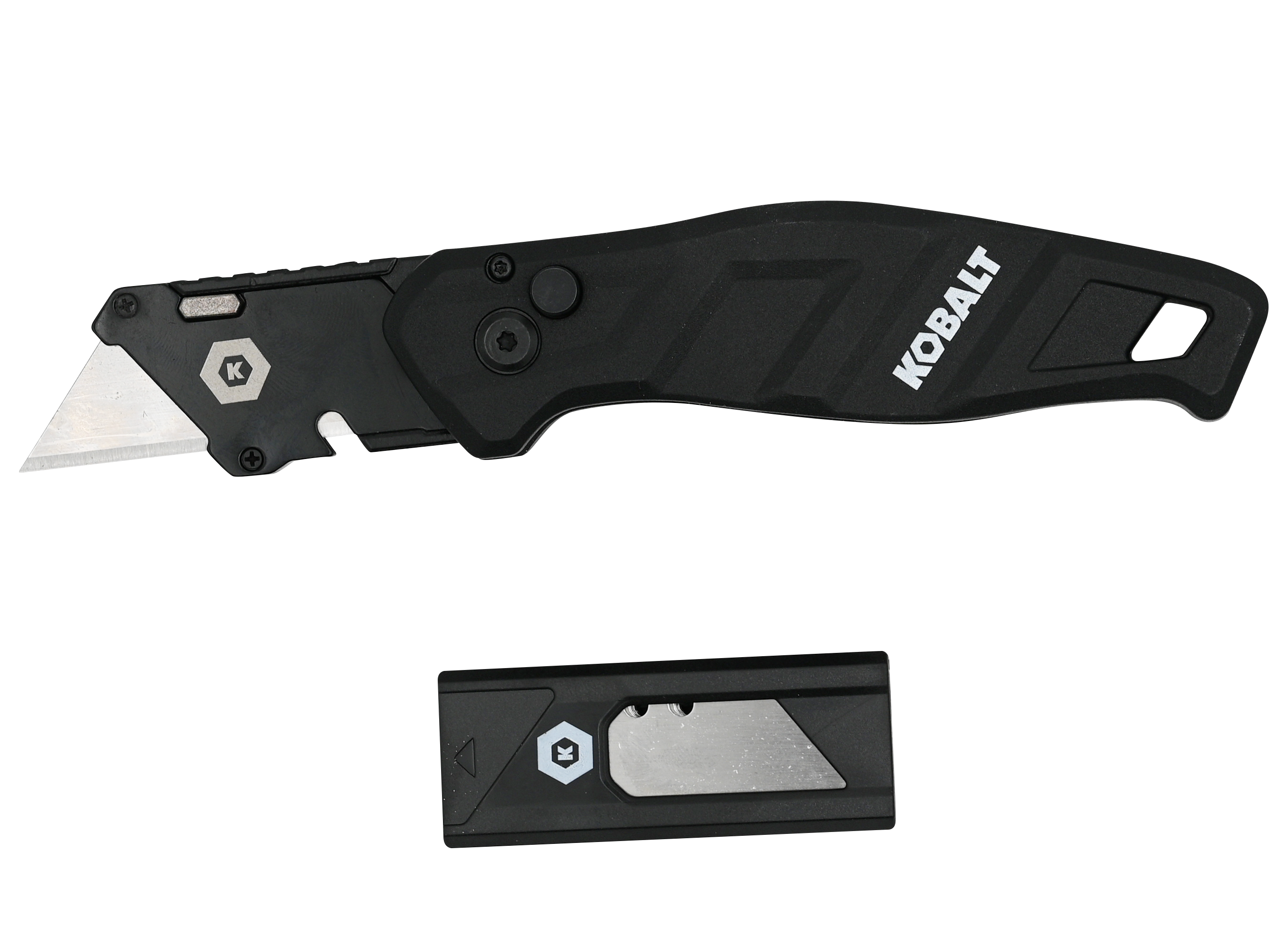 Kobalt Speed Release 3/4-in Folding Utility Knife, 10 Blades, On-Tool ...