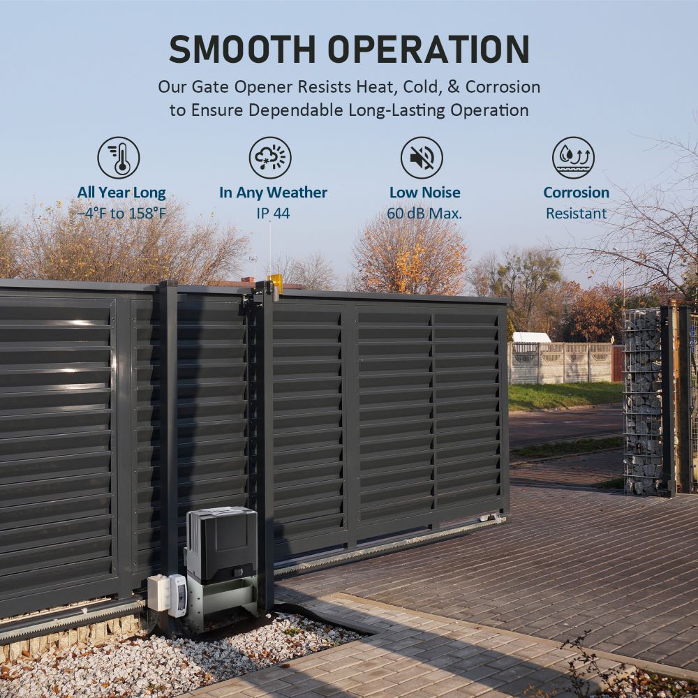CO-Z 40-ft Slide Universal Electric Driveway Gate Opener Kit – Super Arbor