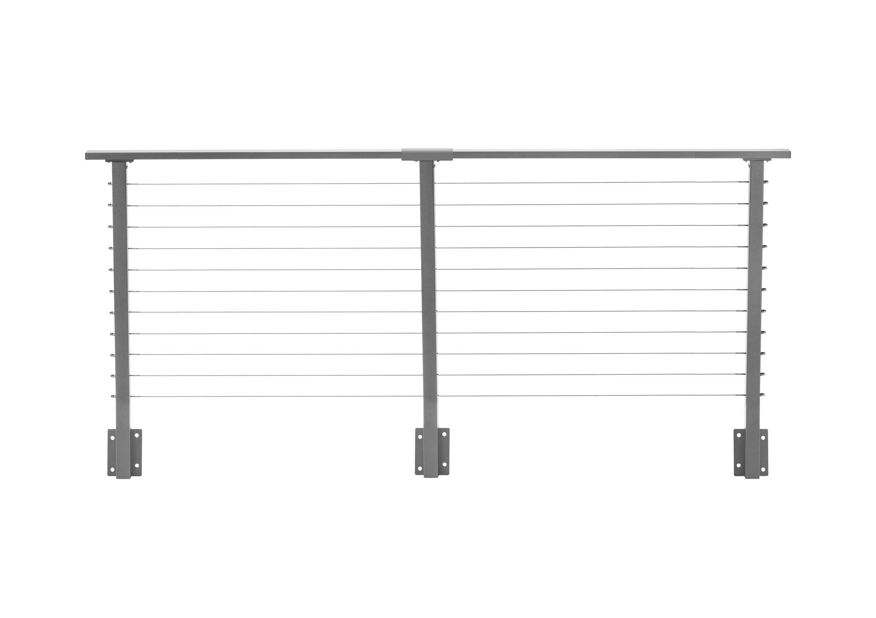 CityPost Face Mount x 36-in Grey Steel Deck Cable Rail Kit – Super Arbor