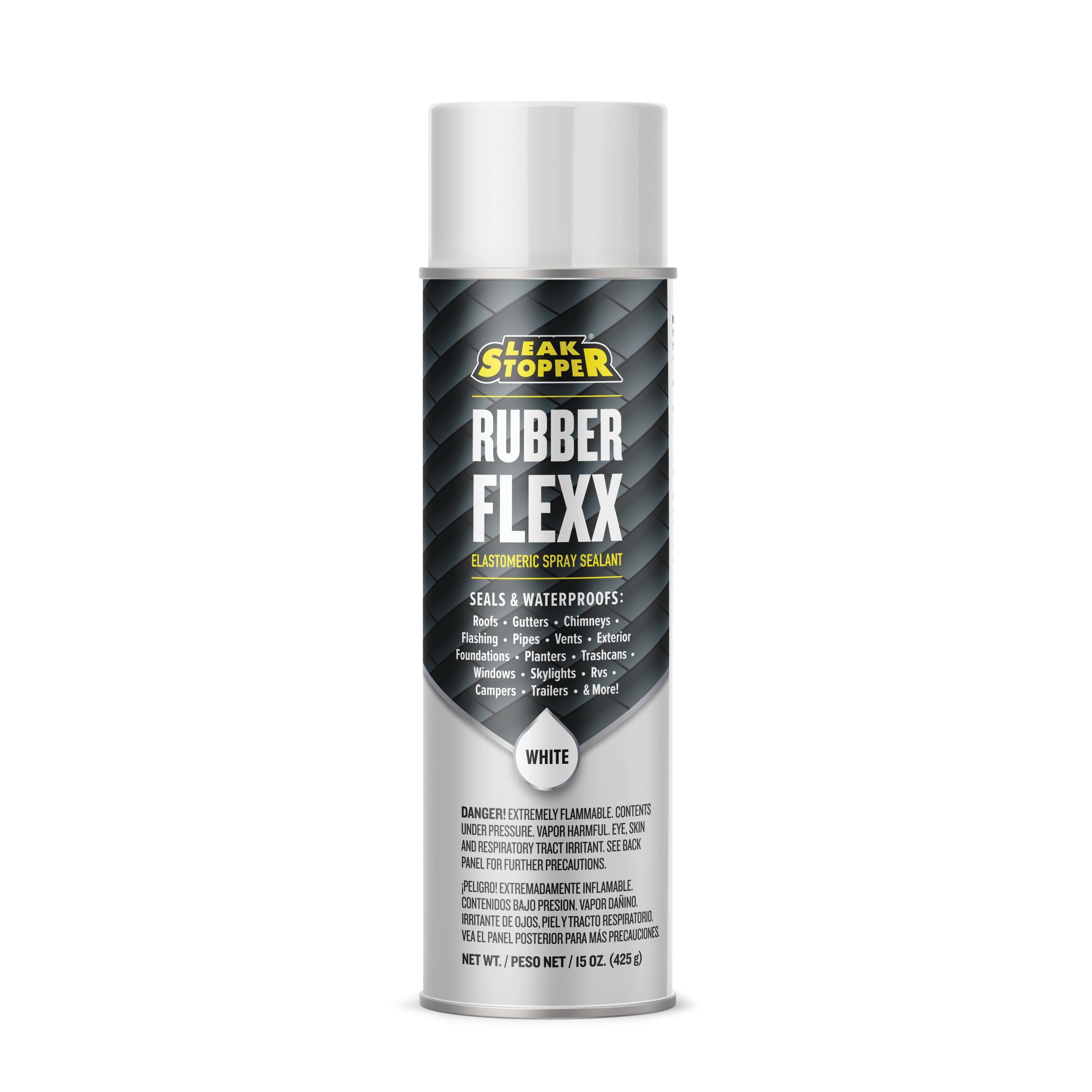 LEAK STOPPER Rubber Flexx 15-oz Waterproof Roof Sealant Spray – White ...