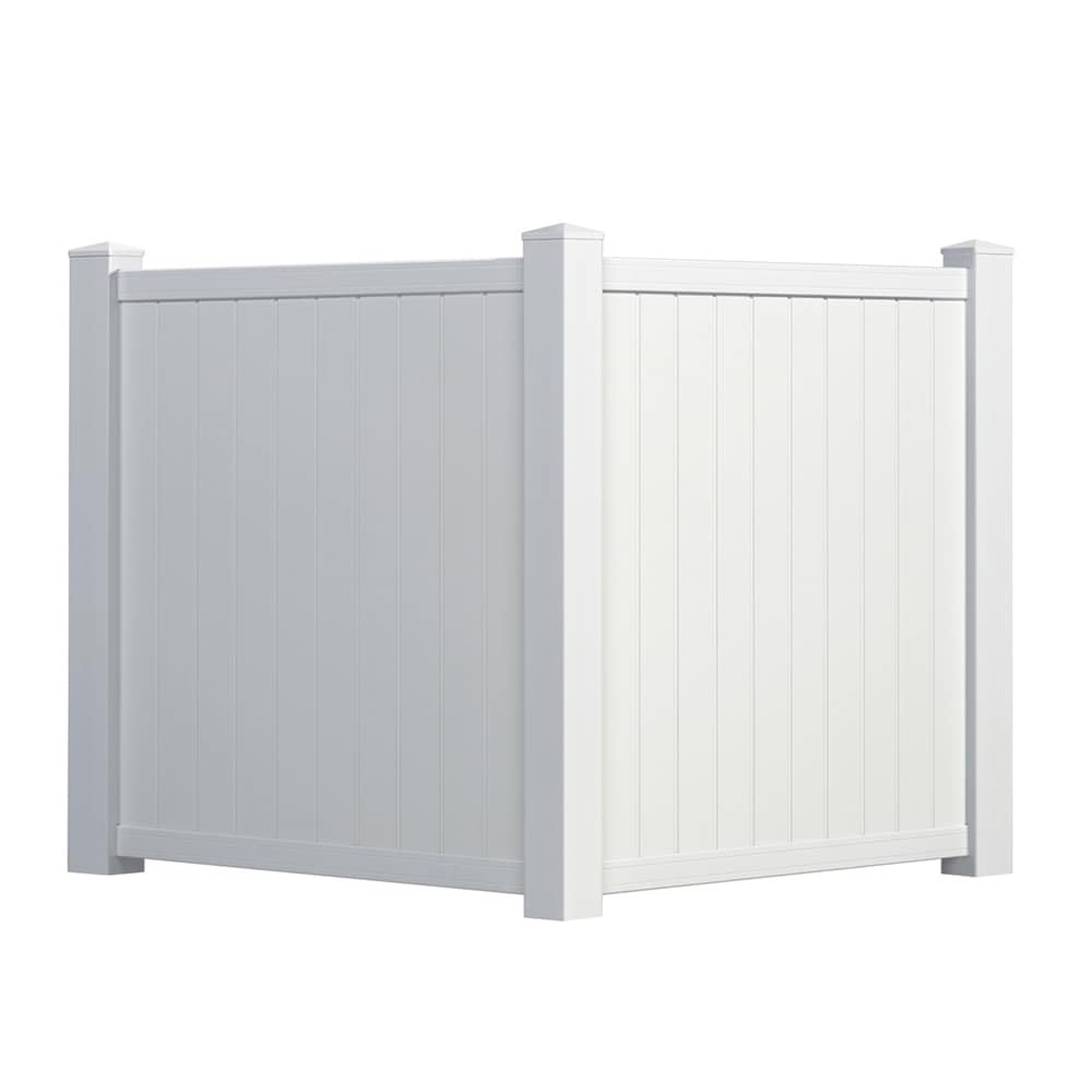 Outdoor Essentials Privacy Corner Accent 5-ft H x 4.5-ft W White Priva ...