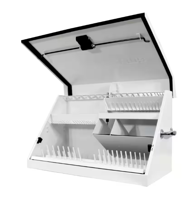 31 in. W x 16 in. D Portable White Triangle Top Tool Chest for Sockets ...