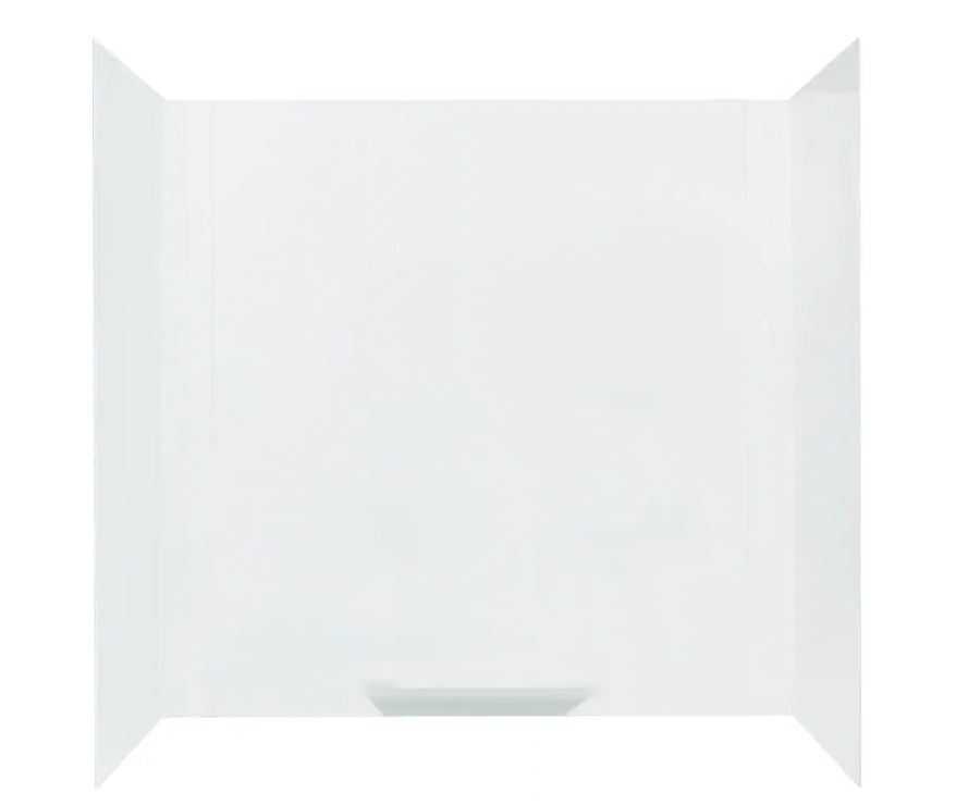 Durawall 30 in. x 60 in. x 58 in. 3-Piece Easy Up Adhesive Alcove Bath ...