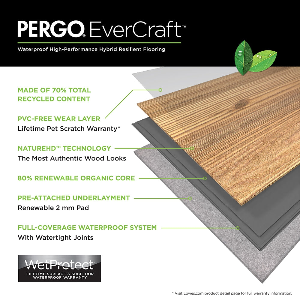 Pergo EverCraft Alpine Reserve Oak Waterproof Flooring – Super Arbor