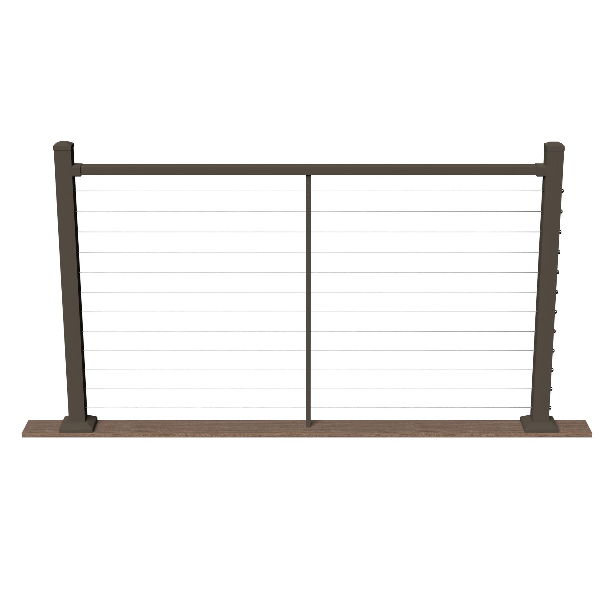 Deckorators Contemporary Cable 6-ft x 42-in Textured Bronze Aluminum D ...