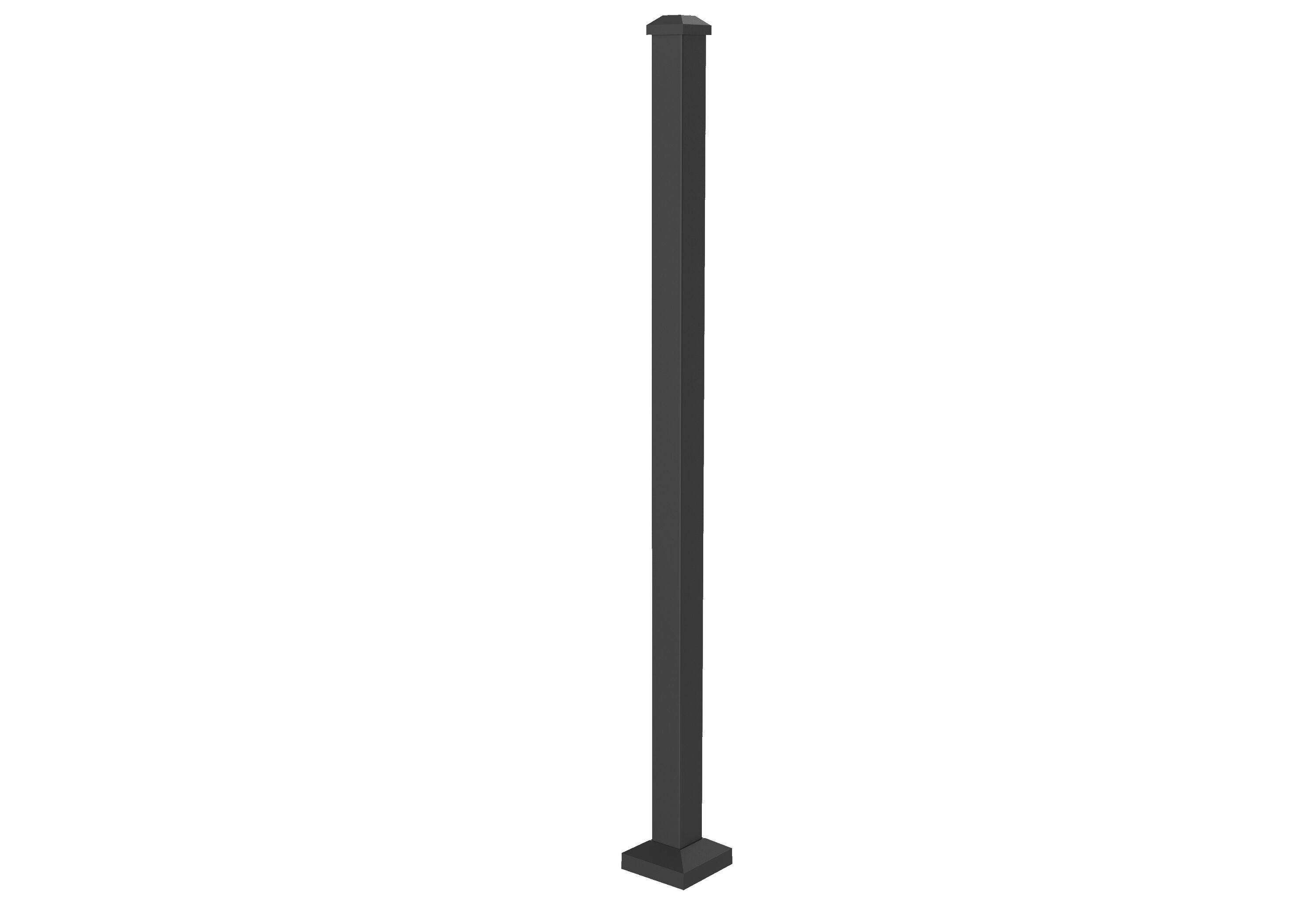 RELIABILT 2-in x 2-in x 3-1/2-ft Black Sand Steel Deck Post – Super Arbor