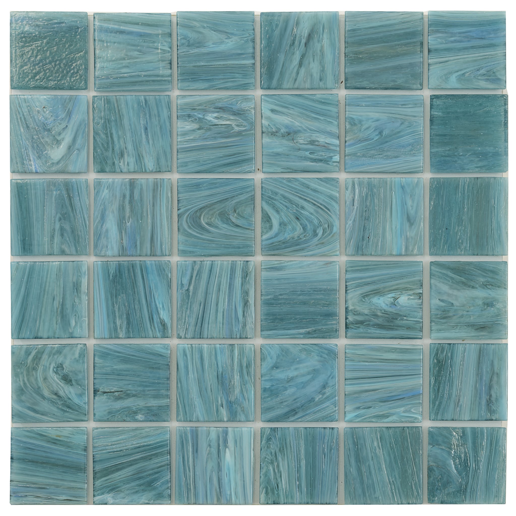 Apollo Tile Celestial Yale Blue 12-in x 12-in Glossy Glass Uniform Squ ...