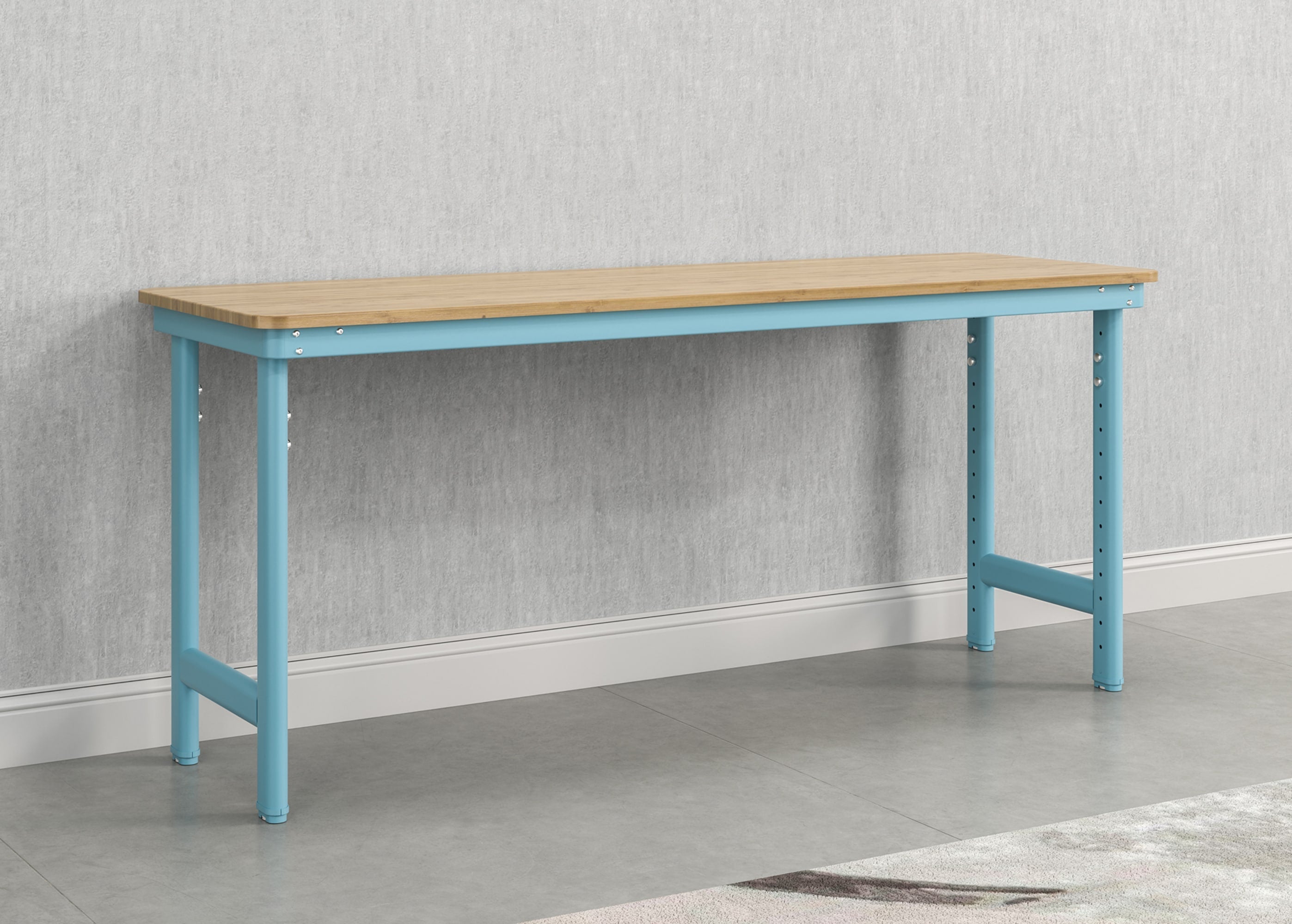 Everest Work Table 72-in W x 32-in H Steel Modern Blue Freestanding Ut ...