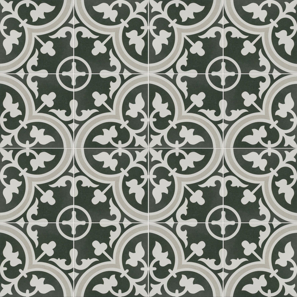 Merola Tile Arte Due Encaustic 9-3/4 in. x 9-3/4 in. Porcelain Floor a ...