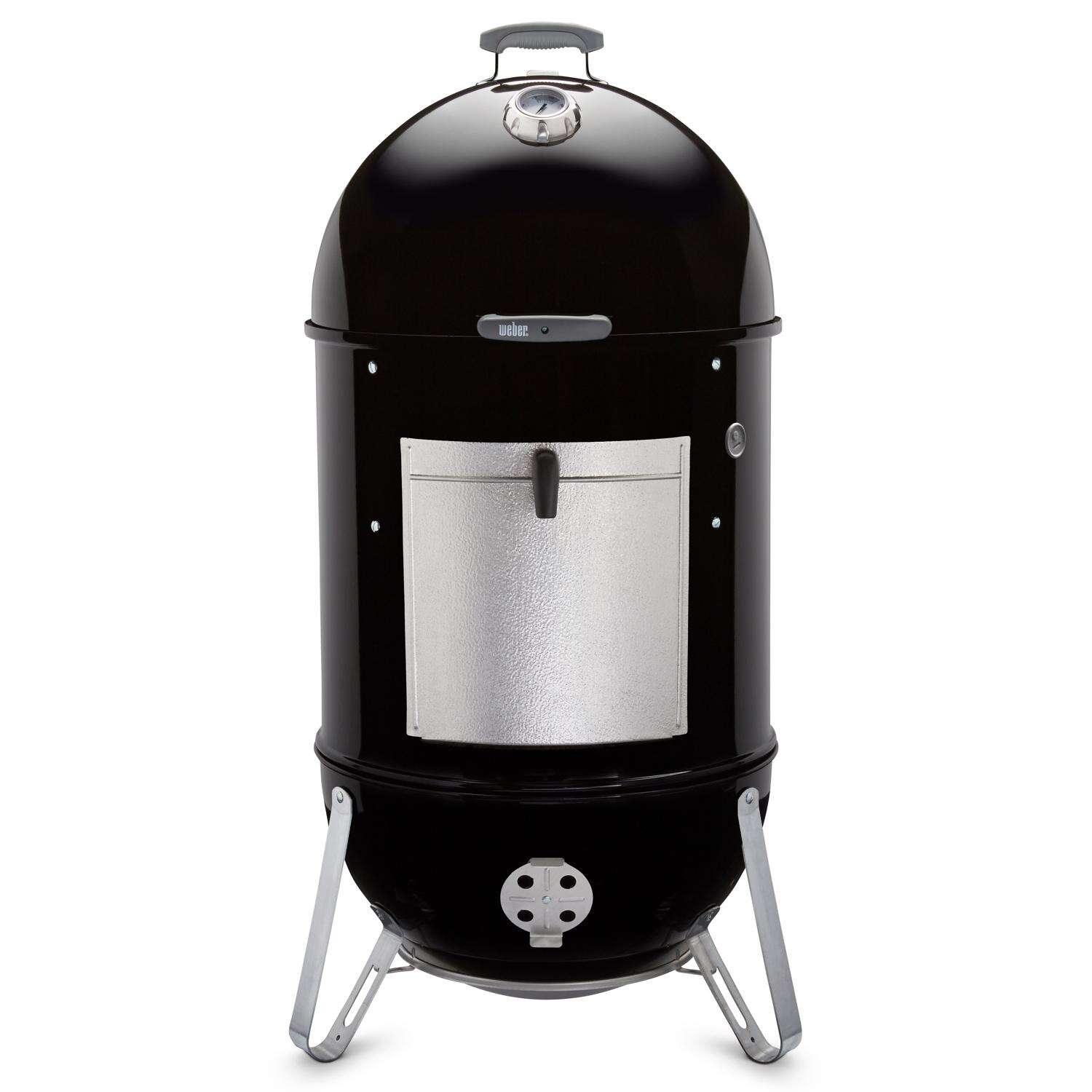 Weber 22 in. Smokey Mountain Charcoal/Wood Bullet Smoker Black – Super ...