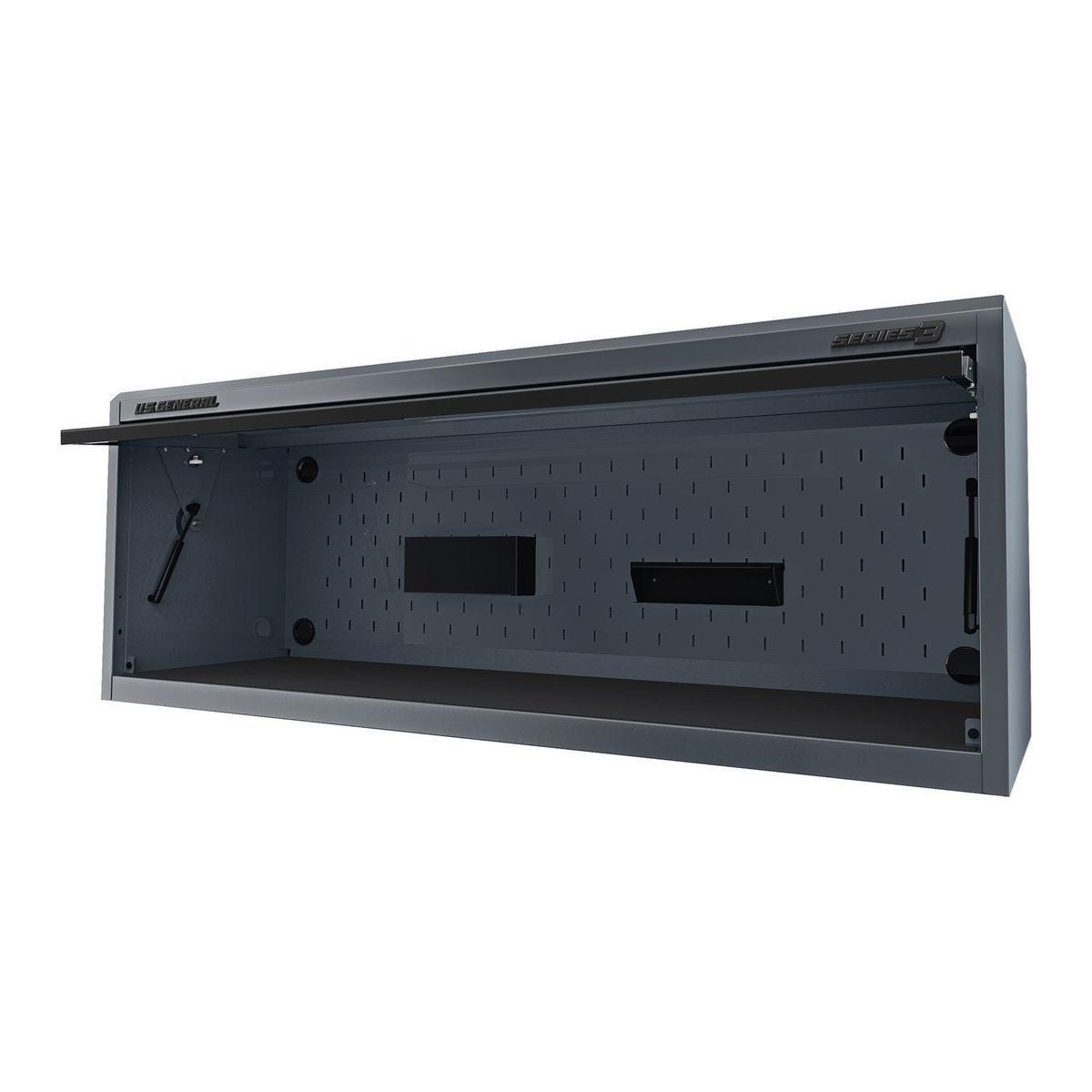 U.S. GENERAL 72 in. x 22 in. Work Center Hutch, Series 3, Slate Gray ...