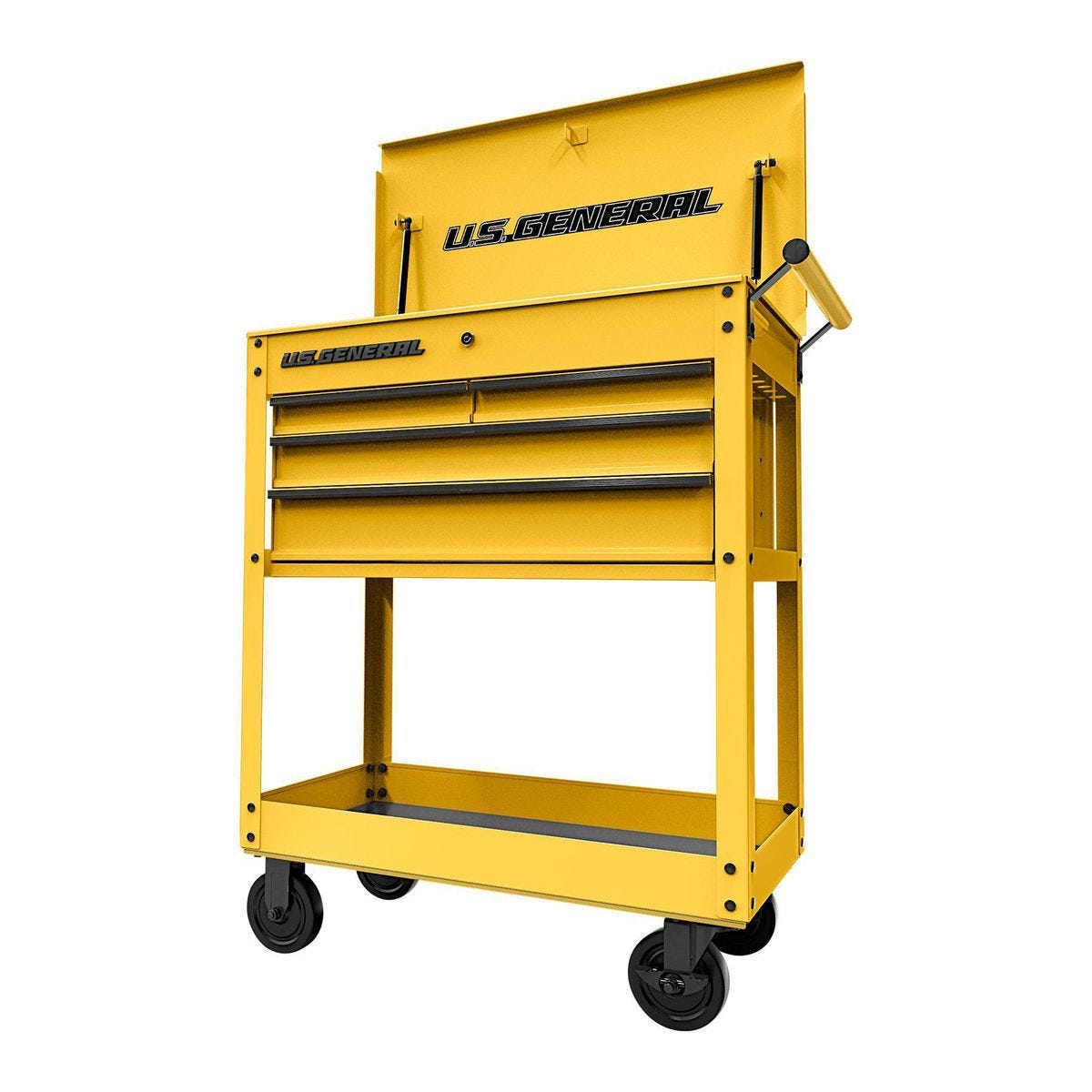 U.S. General 30 in. 4-Drawer Yellow Tech Cart – Super Arbor