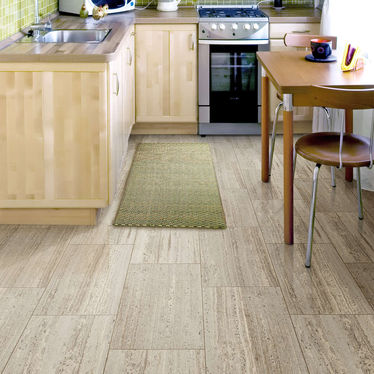 Congoleum AirStep Evolution Traverstone White Sand 12-ft W Cut-to-Leng ...