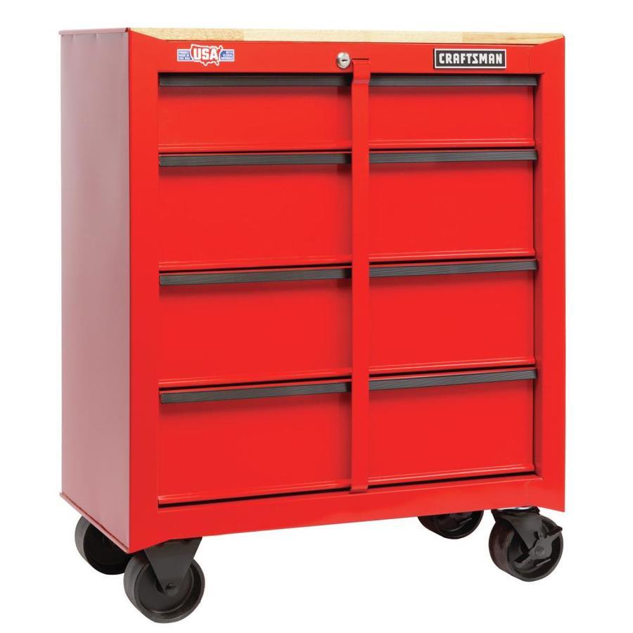 CRAFTSMAN 1000 Series 26.5-in W x 32.5-in H 4-Drawer Steel Rolling Too ...