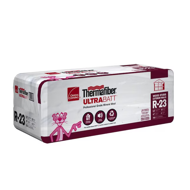 Owens Corning Thermafiber UltraBatt R-23 5.5" x 15" x 47" (24 Bags ...