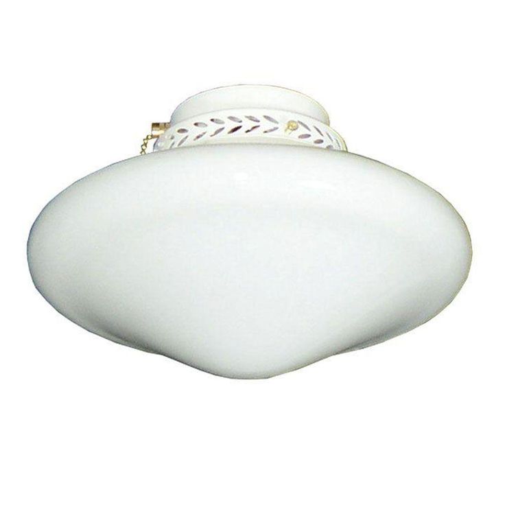 113 Tapered Schoolhouse Pure White Ceiling Fan Light – Super Arbor