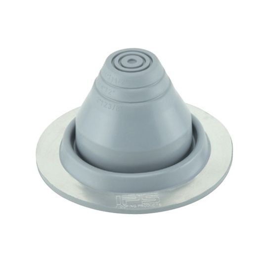 TRI-BUILT Metal Roof Flashing, EPDM, #2 Round Base, 1-3/4"–3", Gray, 6 ...