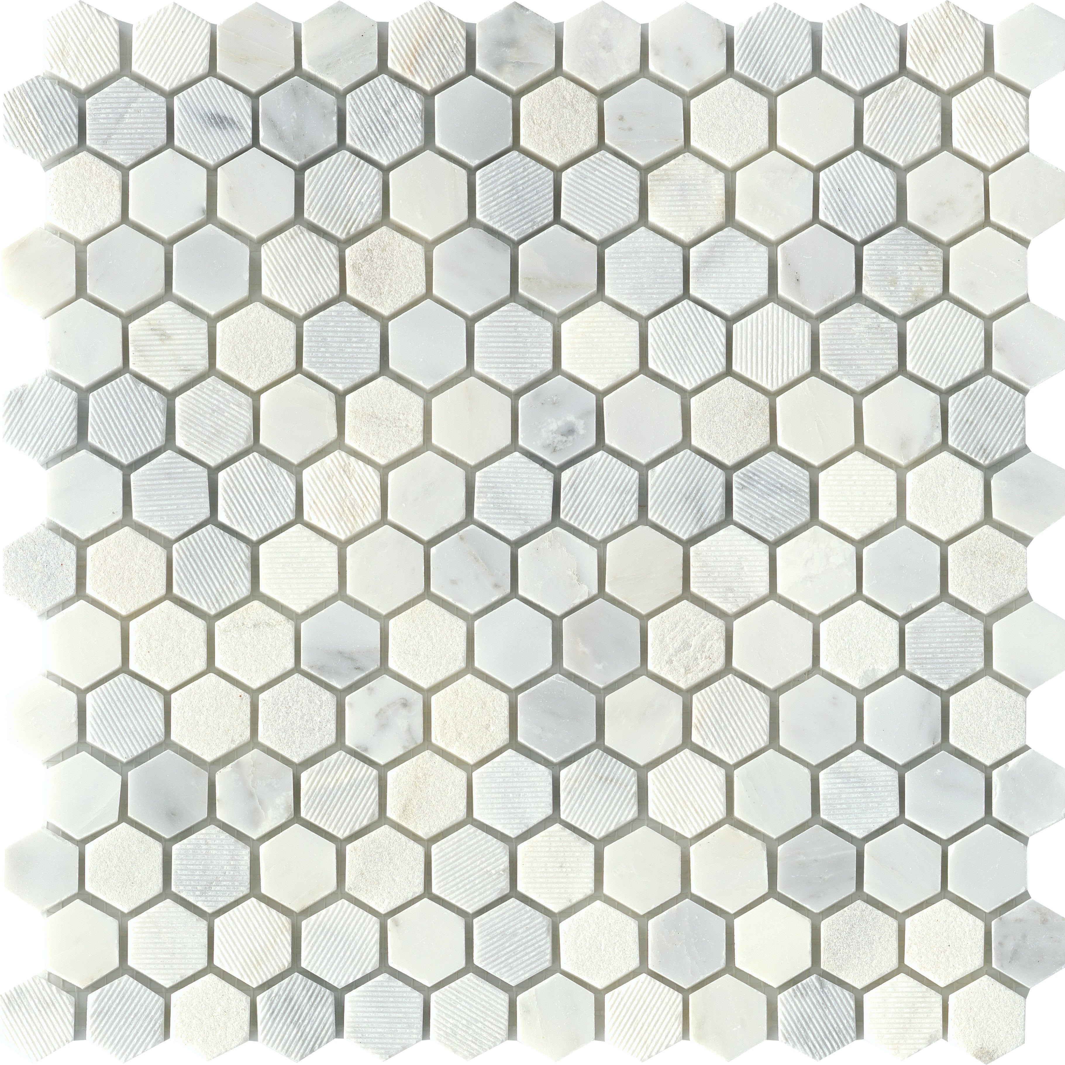 Emser Winter Frost Natural Stone Marble Tile & Mosaics – 12 in x 12 in ...
