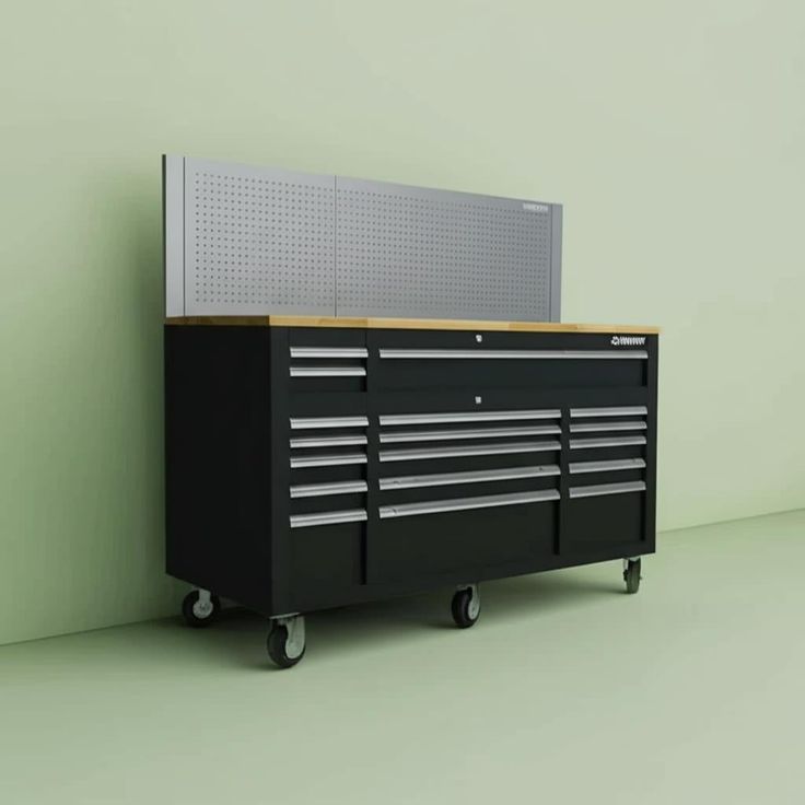 Husky 72-inch Mobile Workbench with Solid Wood Top and Pegboard – Super ...