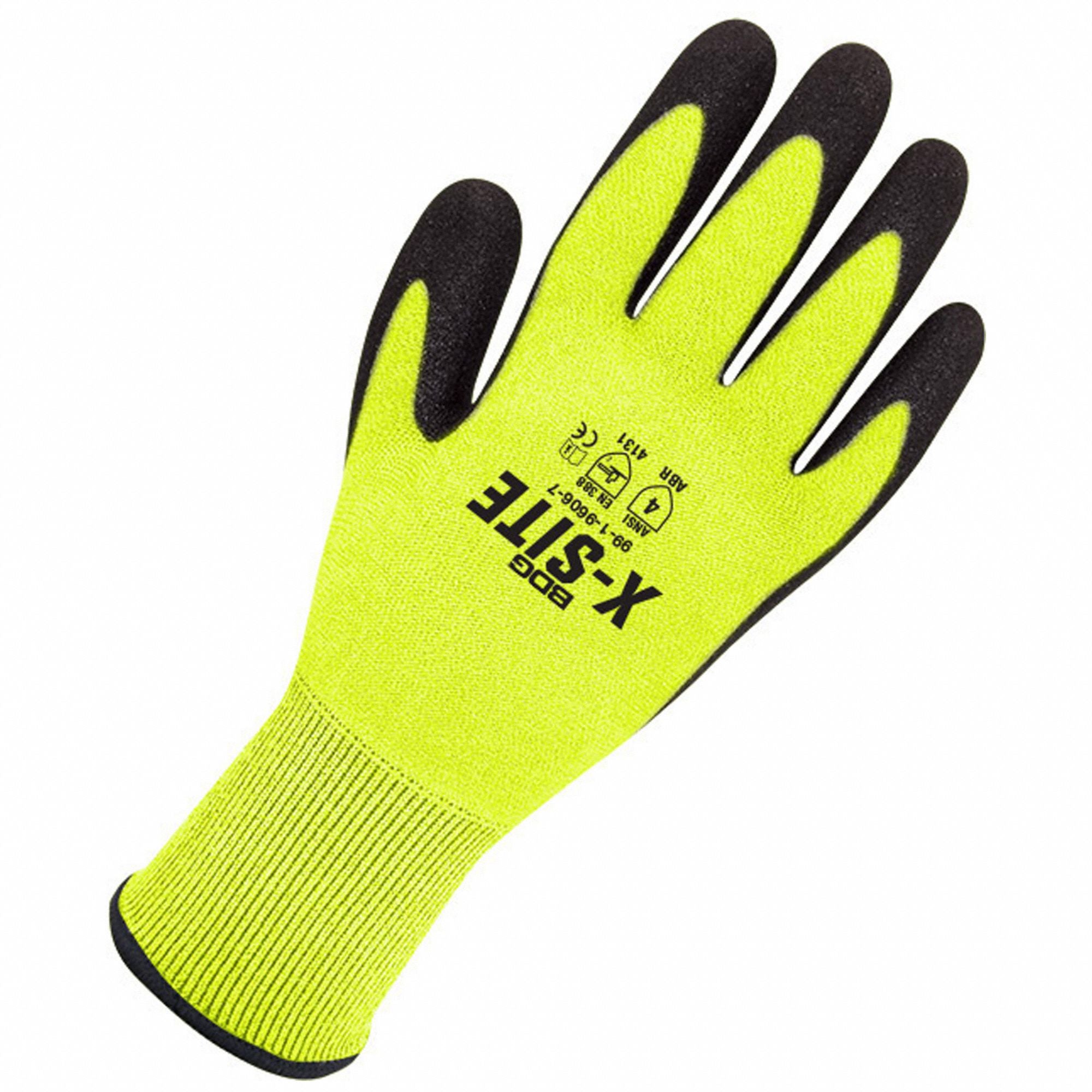 BDG X-Site Foam Nitrile Coated Gloves XL - ANSI Level 4, Yellow – Super ...