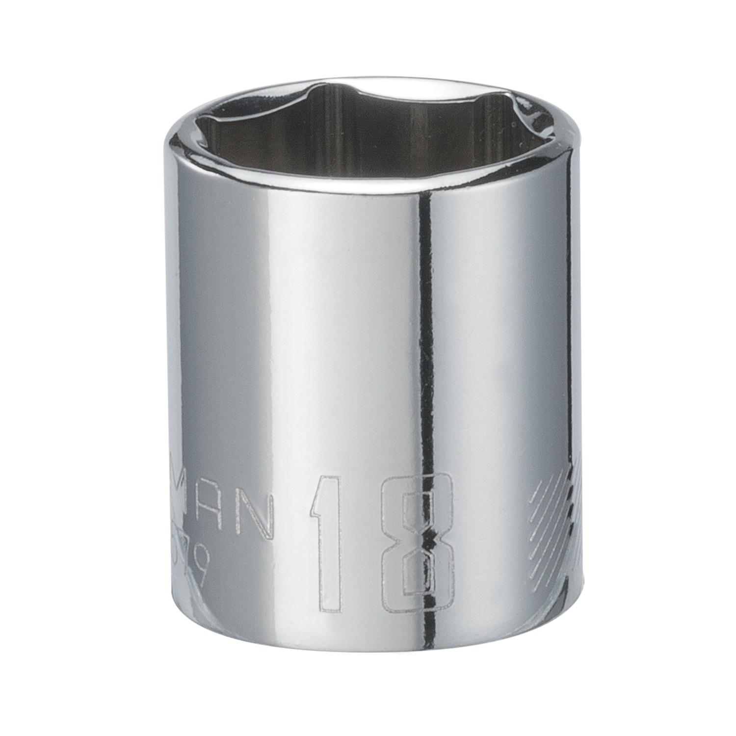 Craftsman 18mm Metric 6-Point Shallow Socket, 3/8 in. Drive – Super Arbor