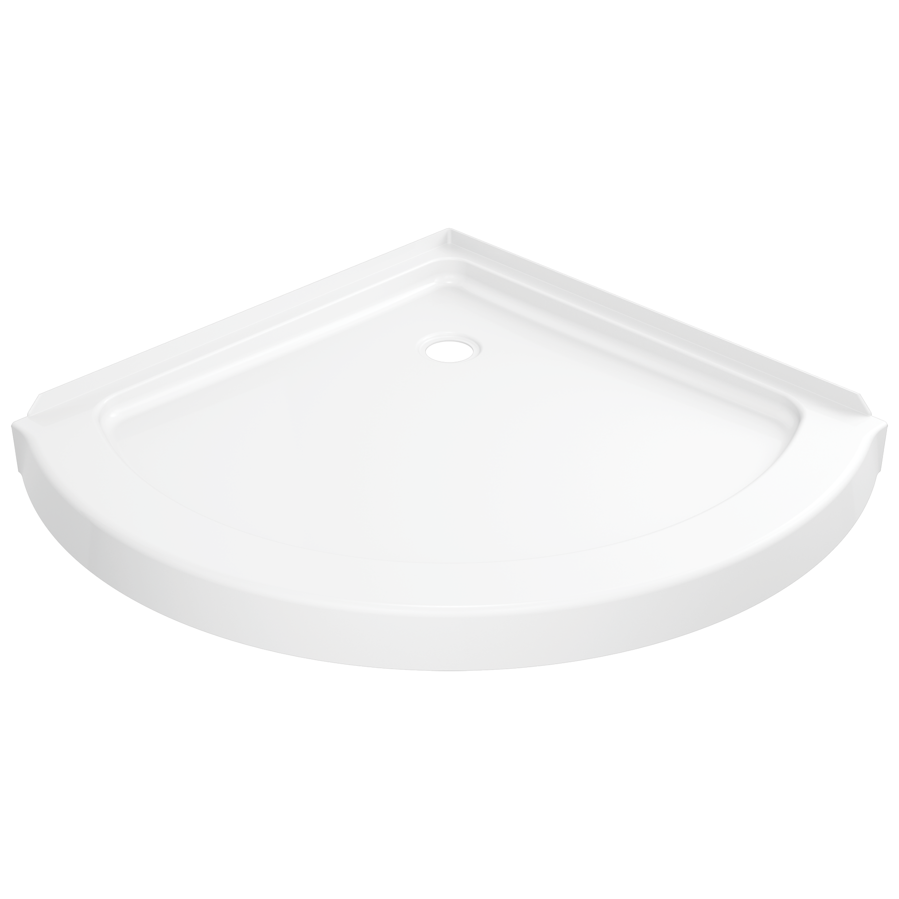 Delta 38 in. x 38 in. Round Corner Shower Base in White – Super Arbor