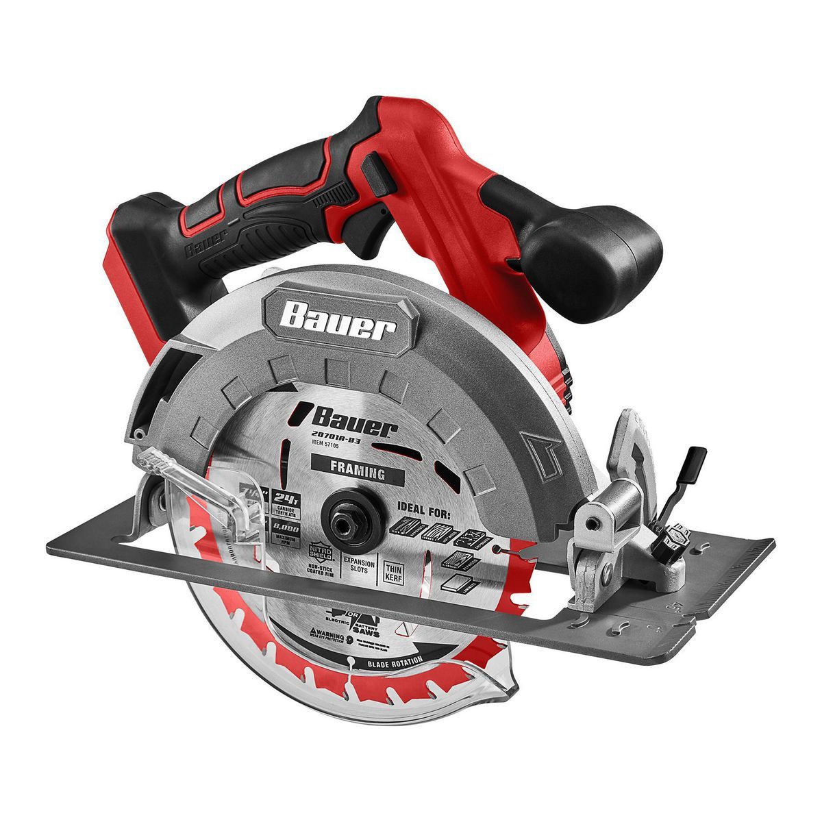 BAUER 20V Brushless Cordless 7-1/4 in. Circular Saw - Tool Only – Super ...