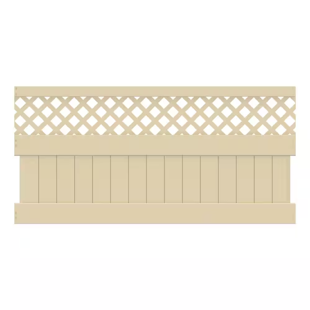 Barrette Outdoor Living Anderson 4 ft. H x 8 ft. W Sand Vinyl Privacy ...