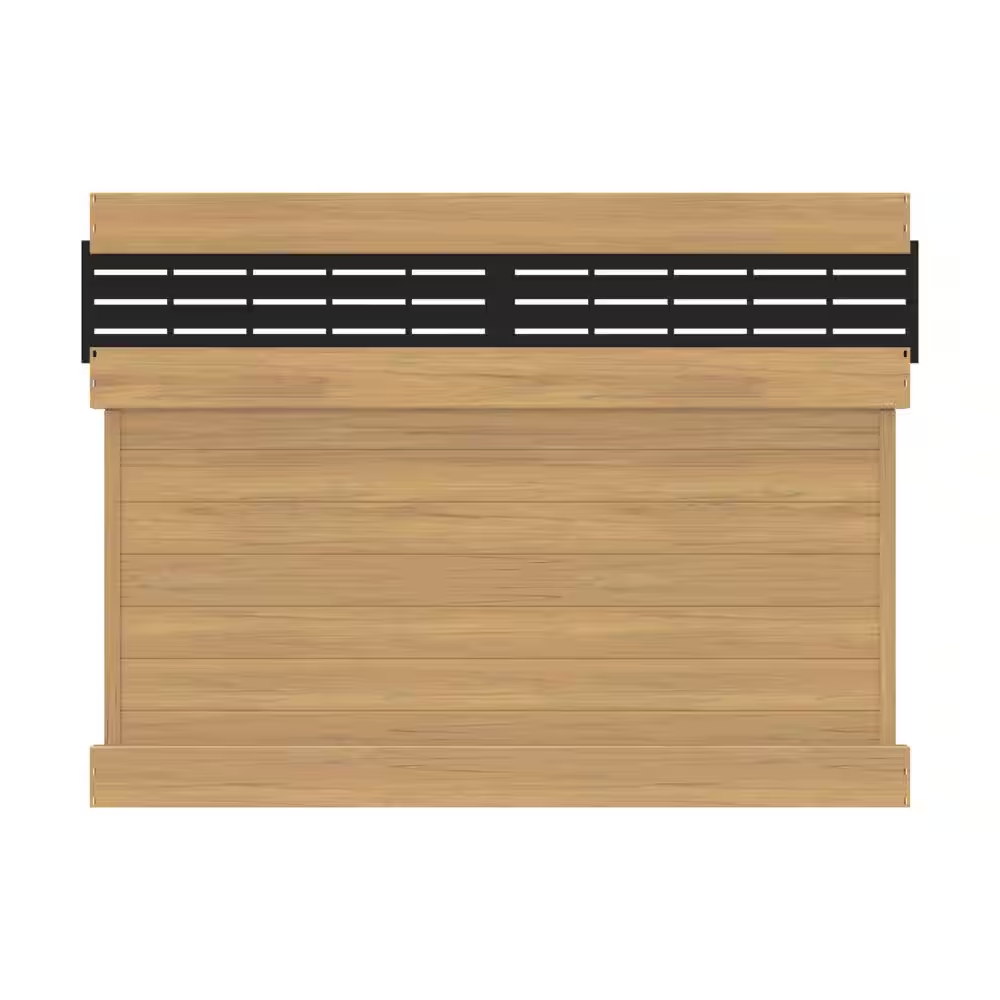 Barrette Outdoor Living Horizontal Boardwalk 6 ft. H x 8 ft. W Cypress ...