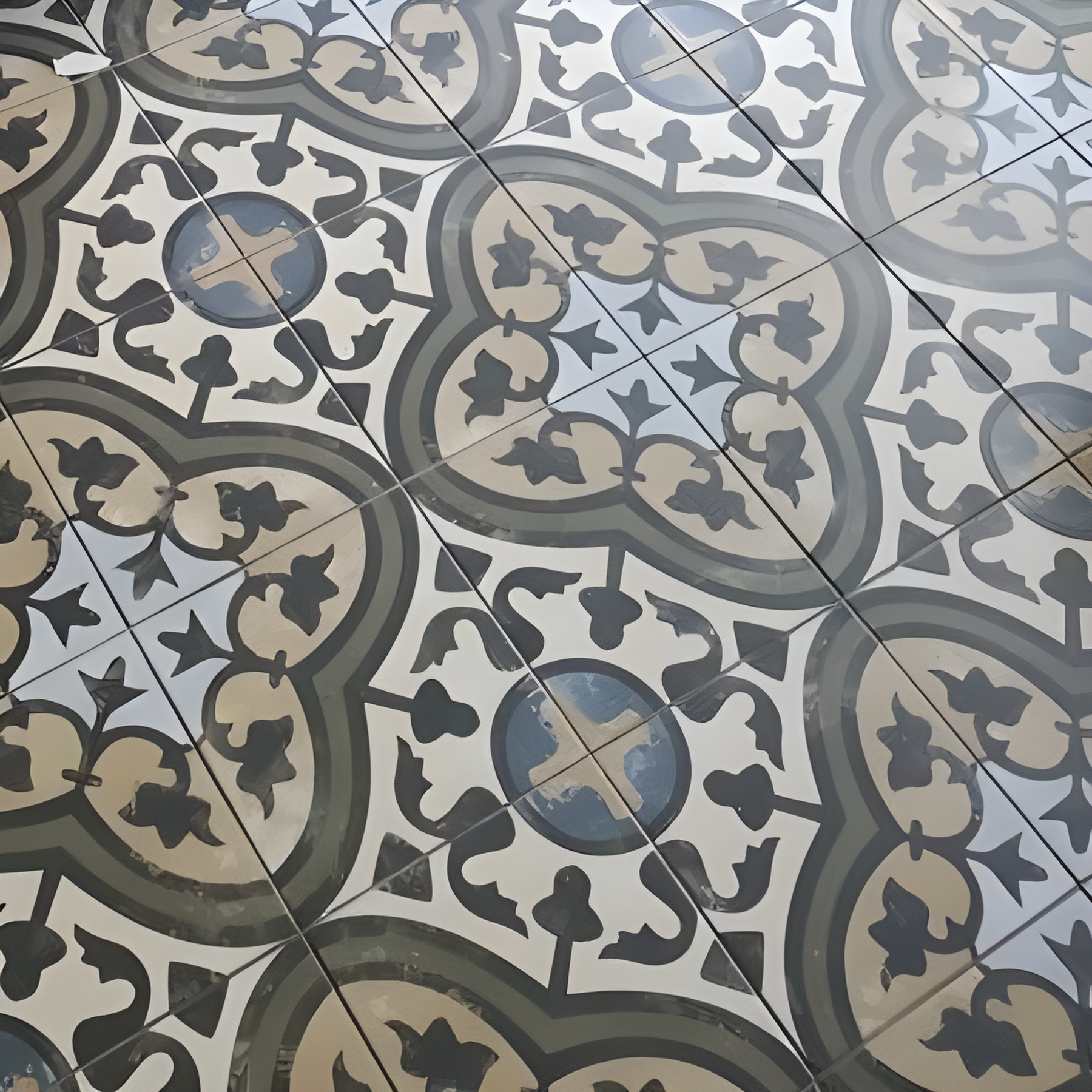 Evoque Carthusian 9-3/4 in. x 9-3/4 in. Porcelain Floor and Wall Tile ...